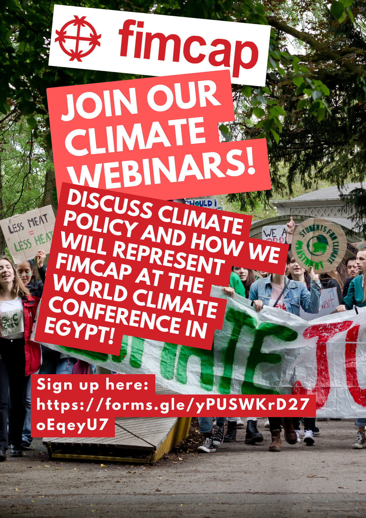 Acción por el clima: Invitación a seminarios web y encuesta — FIMCAP